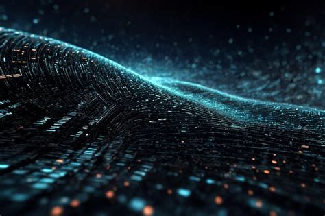 Premium Photo Wallpaper Of Abstract Futuristic Cyberspace With Binary Code Digital Matrix