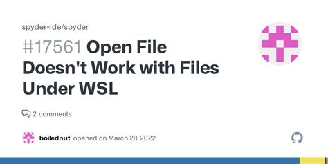 Open File Doesnt Work With Files Under Wsl · Issue 17561 · Spyder Idespyder · Github