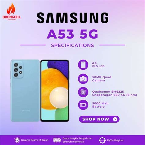 Jual Hp Samsung A53 5g 128 Gb 256 Gb New Original Garansi Resmi Di