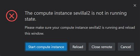 Add A Button To Start Compute Instance When Trying To Connect To A
