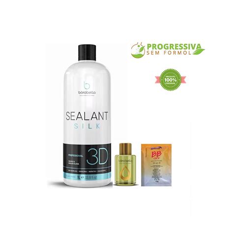 Borabella Selagem Semi Definitiva 3D Gloss Sem Formol 1 L Tratamento Capilar Profissional