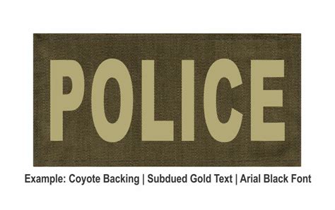 Police Id Patches Various Backing And Text Colors 4x2