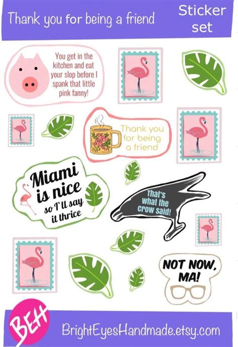 Golden Girls Sticker Set Planner Stickers