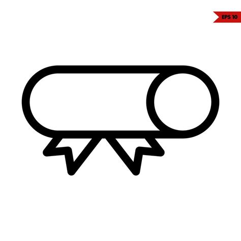 Document Paper Roll With Ribbon Line Icon 23166049 Vector Art At Vecteezy