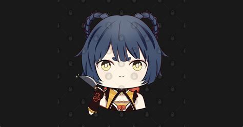 Chibi Xiangling Genshin Impact Hold A Knife Chibi Xiangling Genshin