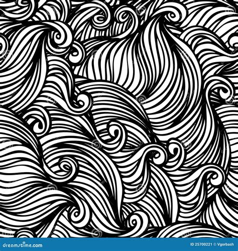 Abstract Naadloos Zwart Wit Patroon Vector Illustratie Illustration
