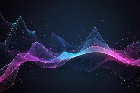 Premium Ai Image Abstract Plexus Background With Connected Lines And Dots Wave Flow Plexus