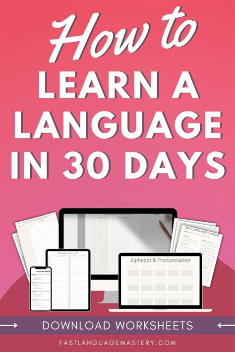 30 day Language Mastery - How to learn a language in 30 days - Fast Language Mastery | Learning ...