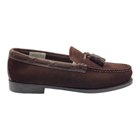 Brown Suede Tassle Bass Shoe Fashion Walk