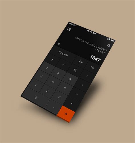 calculator flat design behance