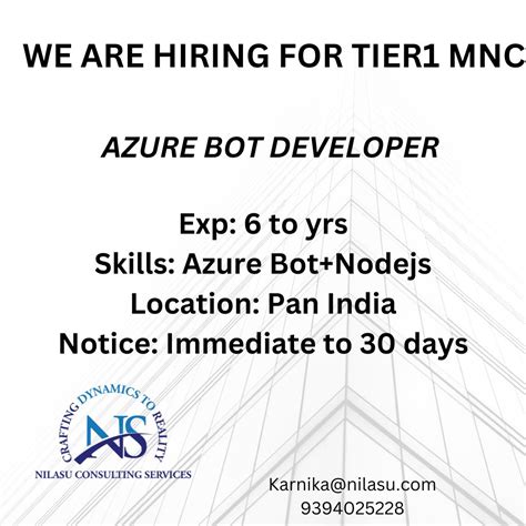 Karnika Bhattacharyya On Linkedin Hiringalerts Azurebot Nodejs Azurecognitiveservices