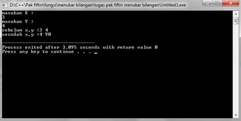Menukar Dua Bilangan Function Dunia Belajar