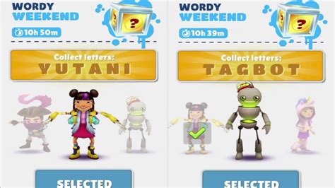 Subway Surfers Winter Holiday Yutani VS Tagbot Wordy Weekend Gameplay YouTube