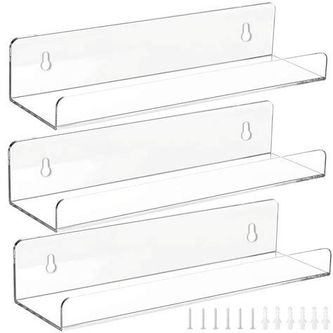 3pcs Storage Shelves Floating Wall Ledge Shelf Display Shelf Book