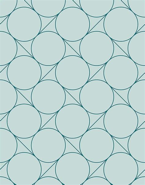 Bobbi Beck Eco Friendly Teal Retro Circle Wallpaper