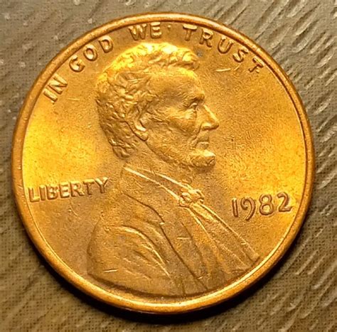 1982 P Large Date Zinc Penny Mild Double Die Date For Sale Buy Now Online Item 634877