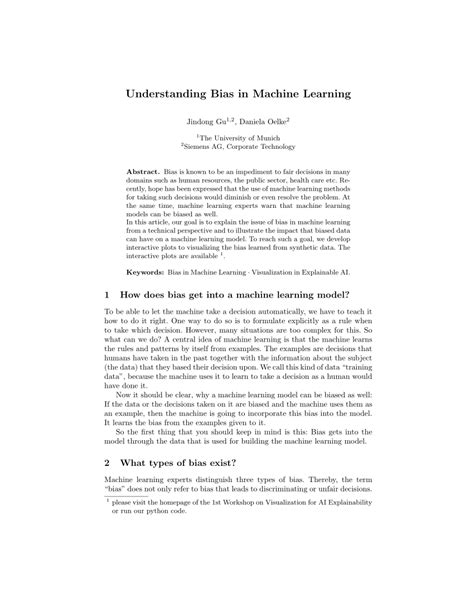PDF Understanding Bias In Machine Learning