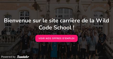 Accueil Du Site Carrière Wild Code School Wild Code School