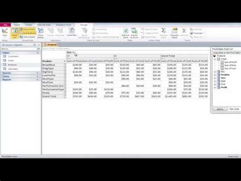 How To Create A Pivot Table In Access Cabinets Matttroy