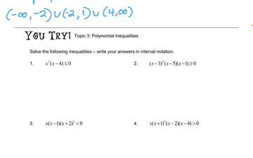 PCH UNIT 3 TOPIC 3 Polynomial Inequalities Educreations