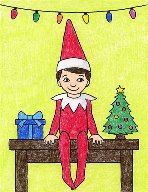 Simple How One Can Draw Elf On The Shelf And Coloring Web Page Artshow24
