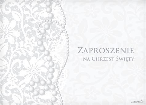 Zaproszenia Na Chrzest