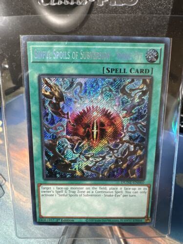 Yu Gi Oh TCG Sinful Spoils Of Subversion Snake Eye Duelist Nexus