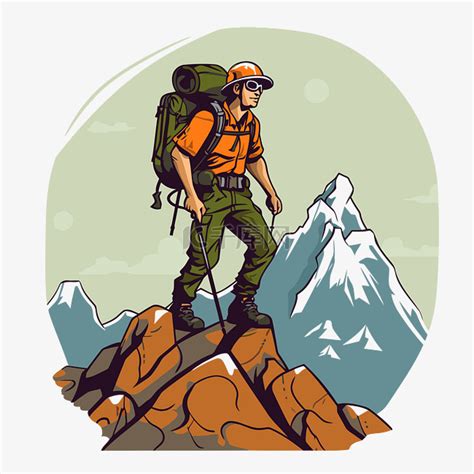 登山者 向量素材图片免费下载 千库网