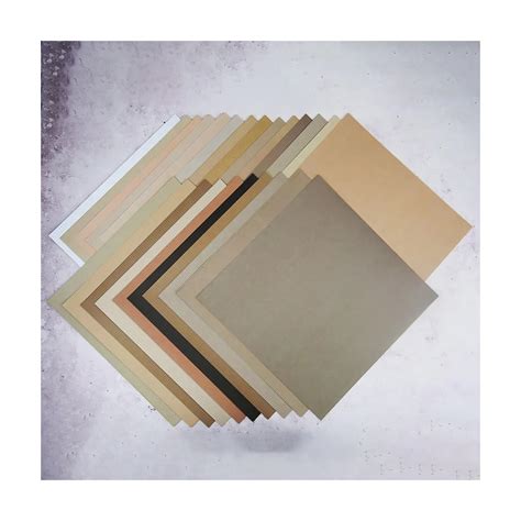 Papper Mixade färger Naturfärger 30x30cm 48st ark PY Hobby