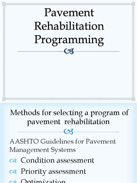 Pavement Rehabilitation Programming Pdf Geographic Information System Cognition