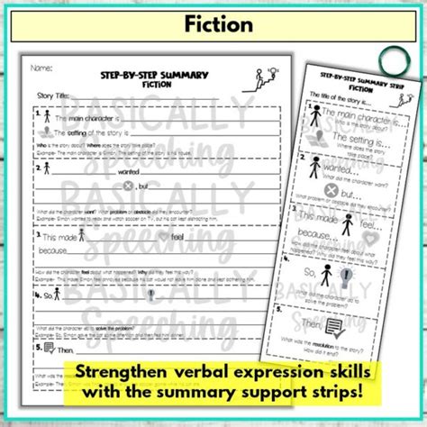 Summarizing Nonfiction Fiction And Cer Paragraph Frames And Cue Strips