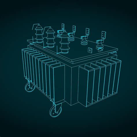 Premium Vector Power Transformer Illustration