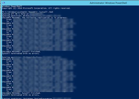 how to force active directory replication between domain controllers