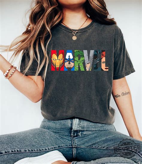 Marvel Logo Avengers Super Heroes Shirt Retro Marvel Comic Shirt