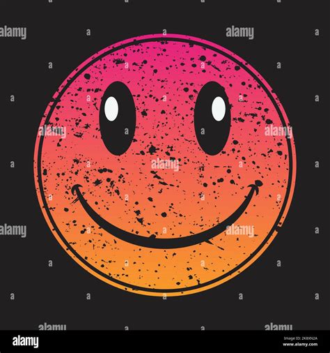 Funny Emoji With Gritty Texture Artwork Design Eps 10 Editable