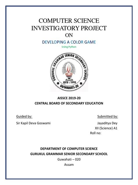 Computer Science Investigatory Project Pdf Python Programming