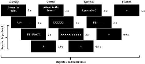Visual Schematic Of The Fmri Adapted Verbal Learning Task Each Block