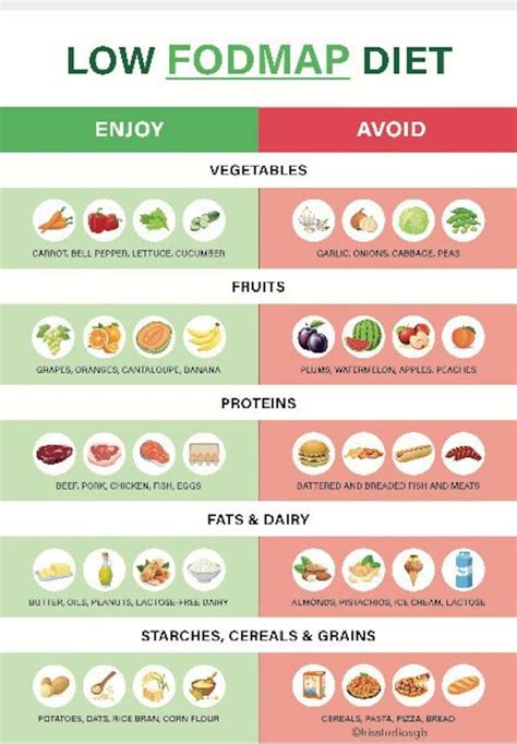 Low Fodmap Food Chart Low Fodmap Grocery List Ibs Diet Low Fodmap