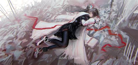 Safebooru 1girl Absurdres Ahoge Anklet Arknights Black Dress Black