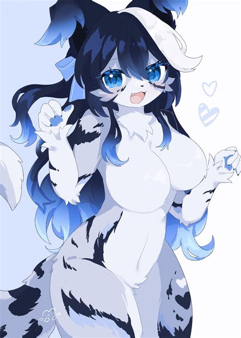 Rule 34 Blue Eyes Breasts Fangs Fur Furry Furry Only Grey Fur