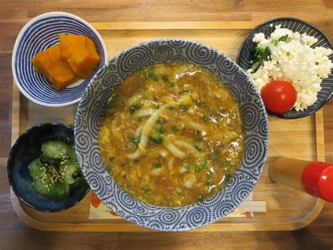 あんかけうどんの献立2022年12月13日の昼ごはん 我が家の献立の記録、糖尿病で食事制限、リウマチの記録