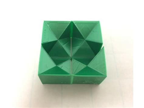 Free Stl File Flexible Stellated Rhombic Dodecahedron Half Cube Dissection Rectangular Prism