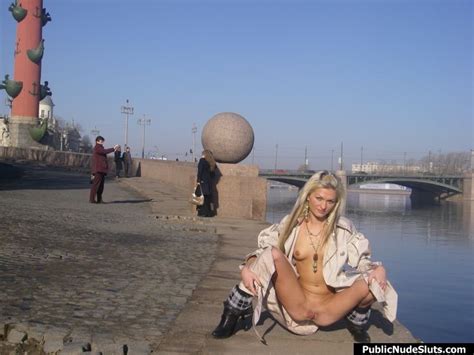 Cheeky Blonde Demonstrates Her Naked Intimate Spots On The Seafront Porn Pictures Xxx Photos