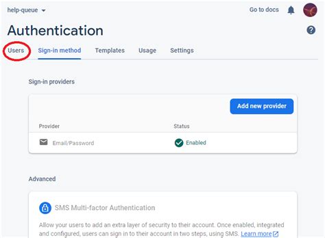 📓 Firebase Authentication Lhtp