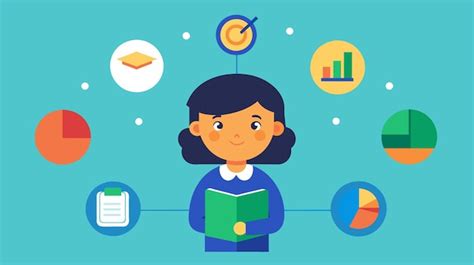 Mulher Analisando Dados Com Gráficos E Gráficos Em Ilustração Vetorial
