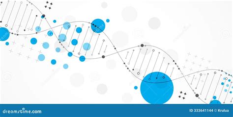 Science Template Wallpaper Or Banner With A Dna Molecules Vector Stock Illustration