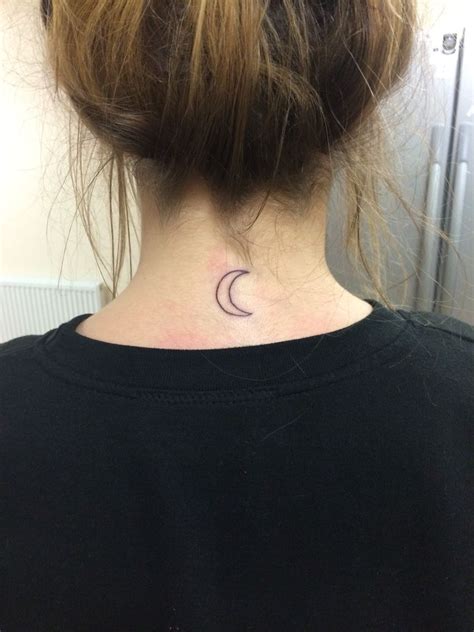 Crescent Moon Tattoo Neck