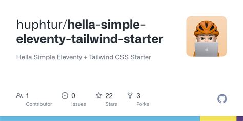 github huphtur hella simple eleventy tailwind starter hella simple