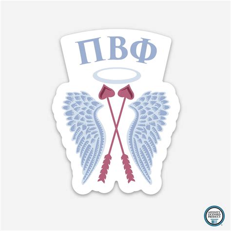 Pi Beta Phi Angel Wings Sticker Top Quality Vinyl Durable