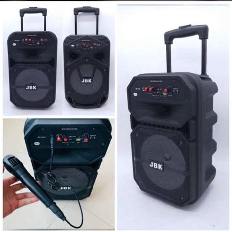 Free Mic Wireless Speaker Koper Bluetooth JBK 0810 Speaker Aktif Termurah Shopee Indonesia